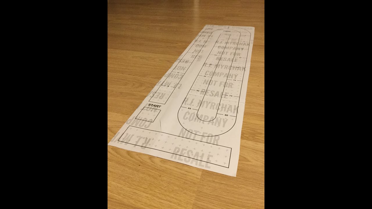 Large Cribbage Board Template Digital Download
