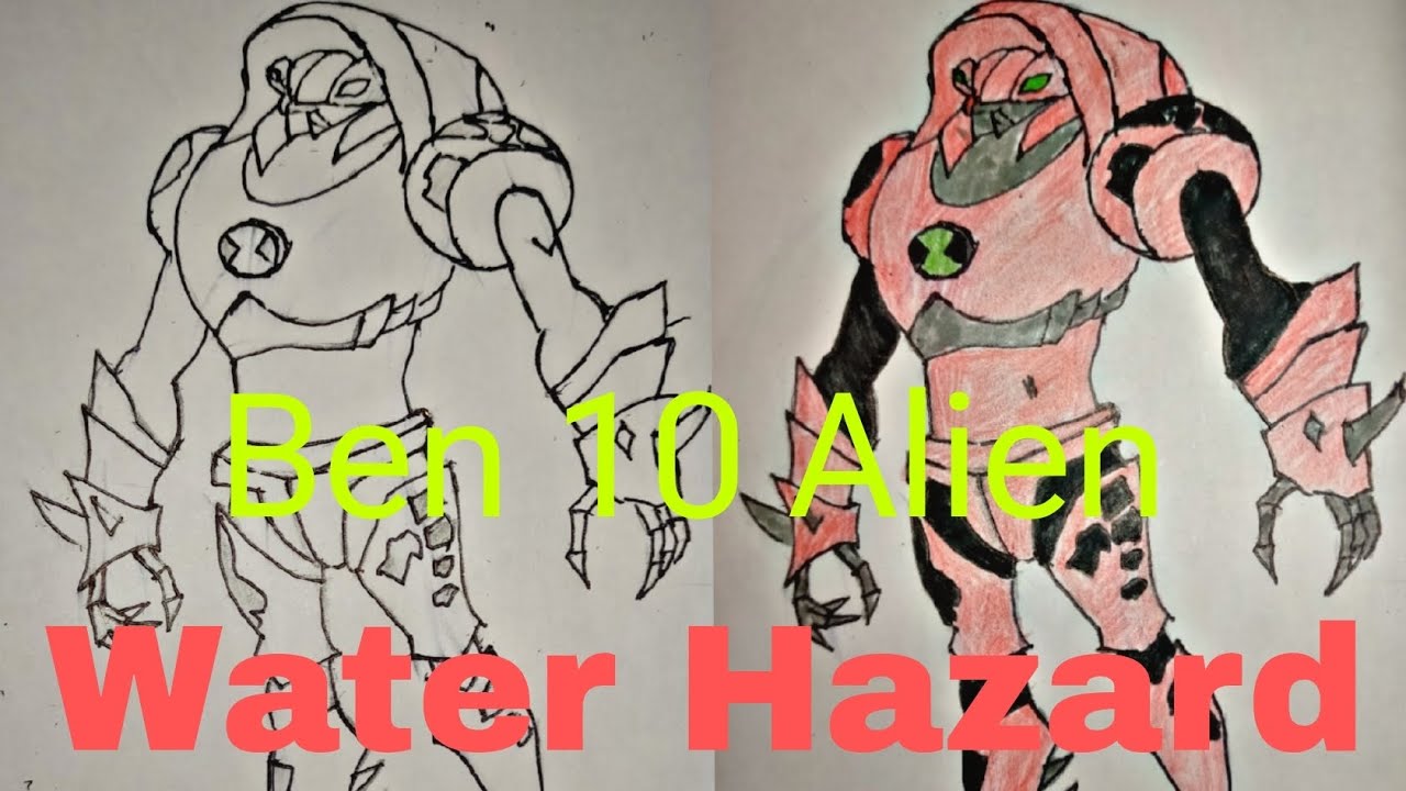 How to draw?✍️Water Hazard in Ben 10 Alien