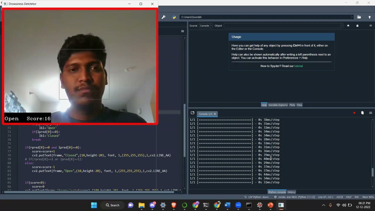 Driver Drowsiness Detection and Alert System using Deep Learning | Python Project