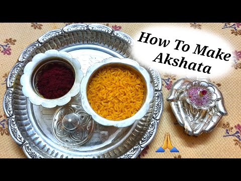 How To Make Akshata / How To Make Atchathai For Pooja