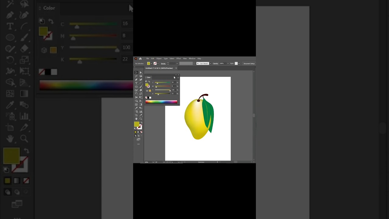 Mango Vector Illustration | Fresh Fruit Design in Illustrator