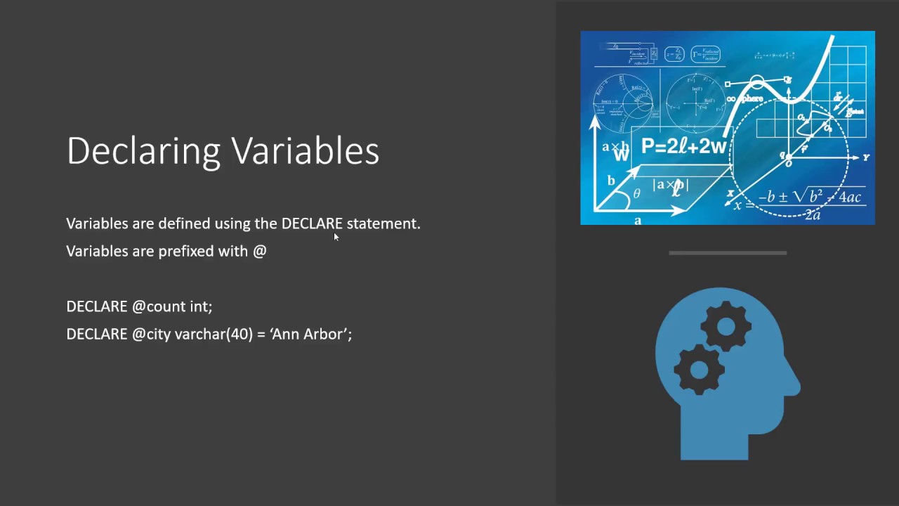 Stored Procedure Programming Concepts  -  Working with Variables | Essential SQL