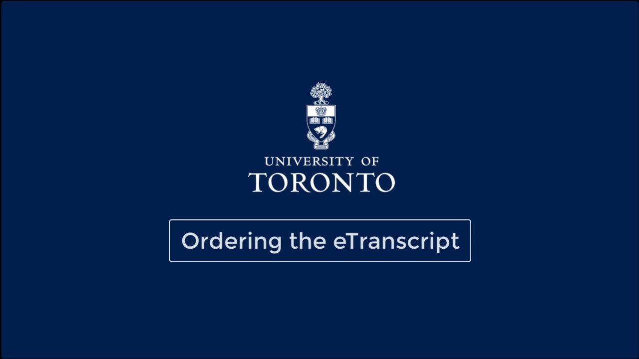 Ordering the eTranscript