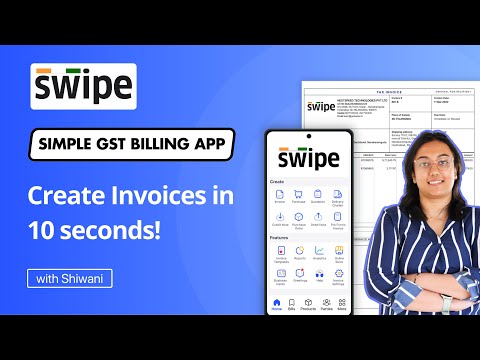Create Invoice in just 10 Seconds! | Swipe Mobile App Demo | English