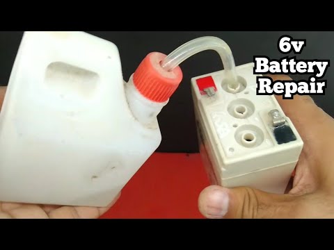 How to Repair 6 Volts, 4.5Ah Lead Acid Battery At Home | How to Change Distilled Water for Battery "