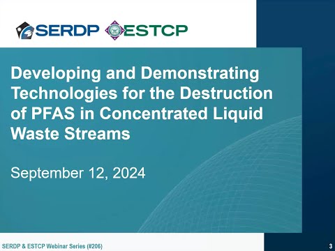 Developing & Demonstrating Technologies for Destruction of PFAS in Concentrated Liquid Waste Streams