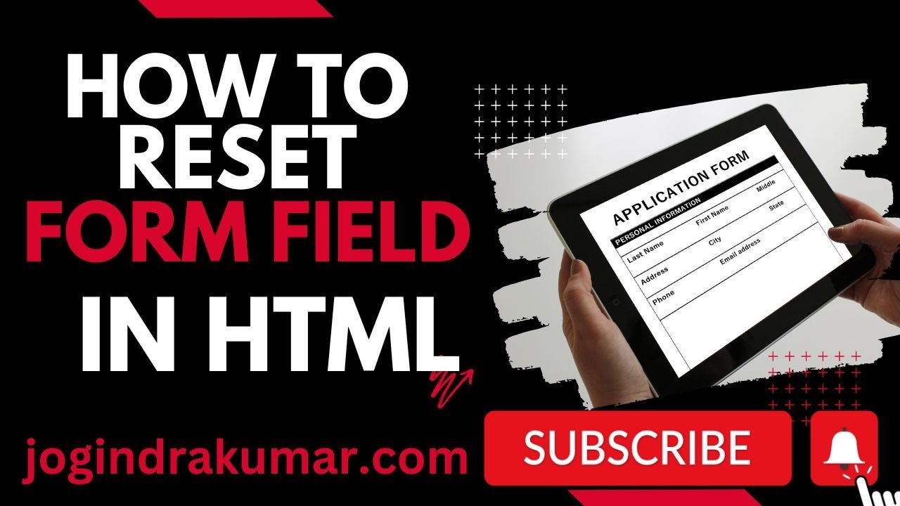 HOW TO RESET FORM FIELD IN HTML #html #form #input #field  #reset #new #newvideo