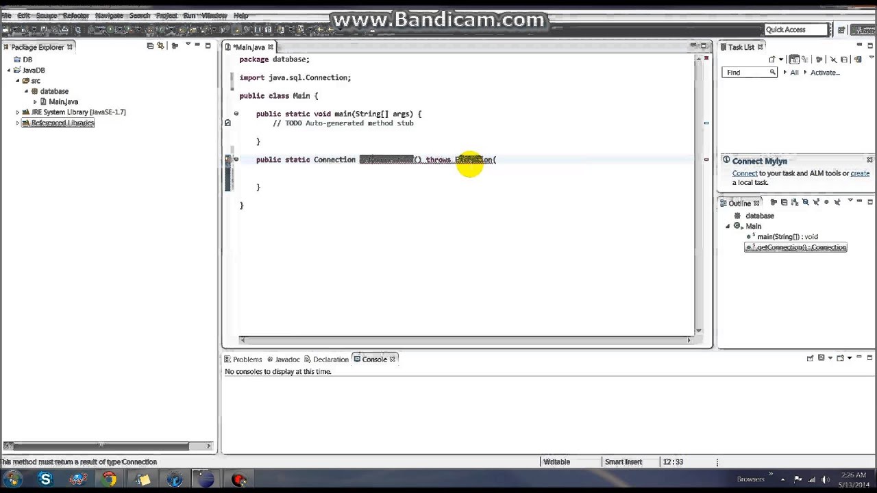 Java- MySQL Connection (Create Table, Insert, Select)