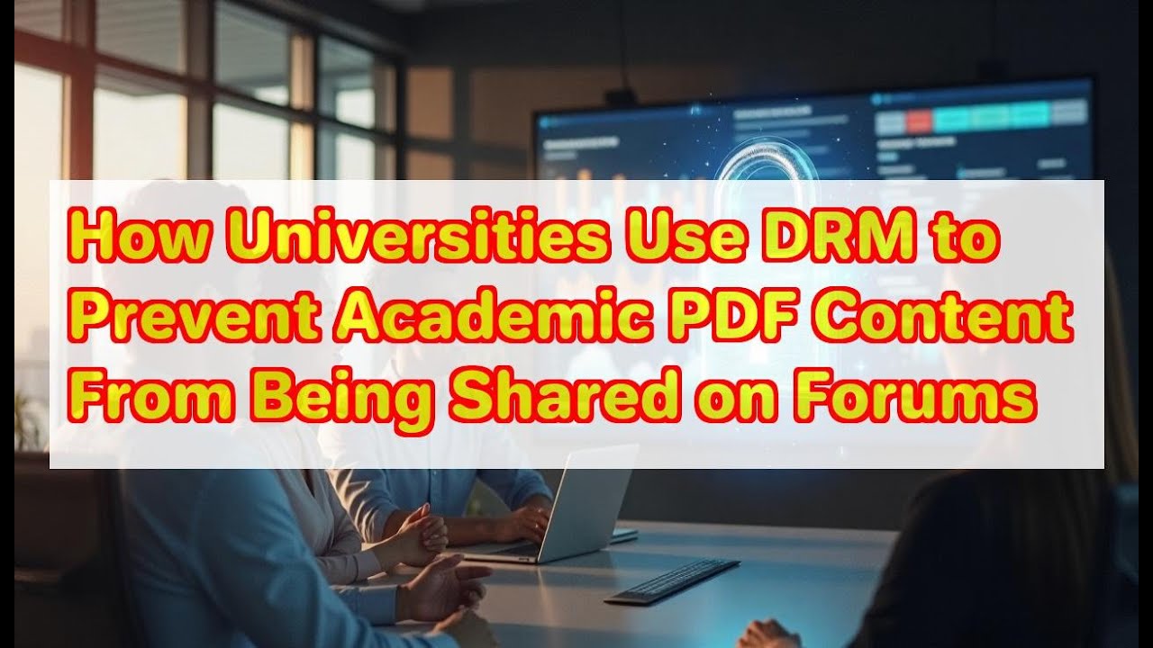 How Universities Use DRM to Prevent Academic PDF Content From Being Shared on Forums