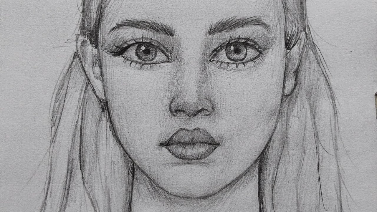 How to Draw Girl Face: Loomis Method portrait drawing Tips for Beginner