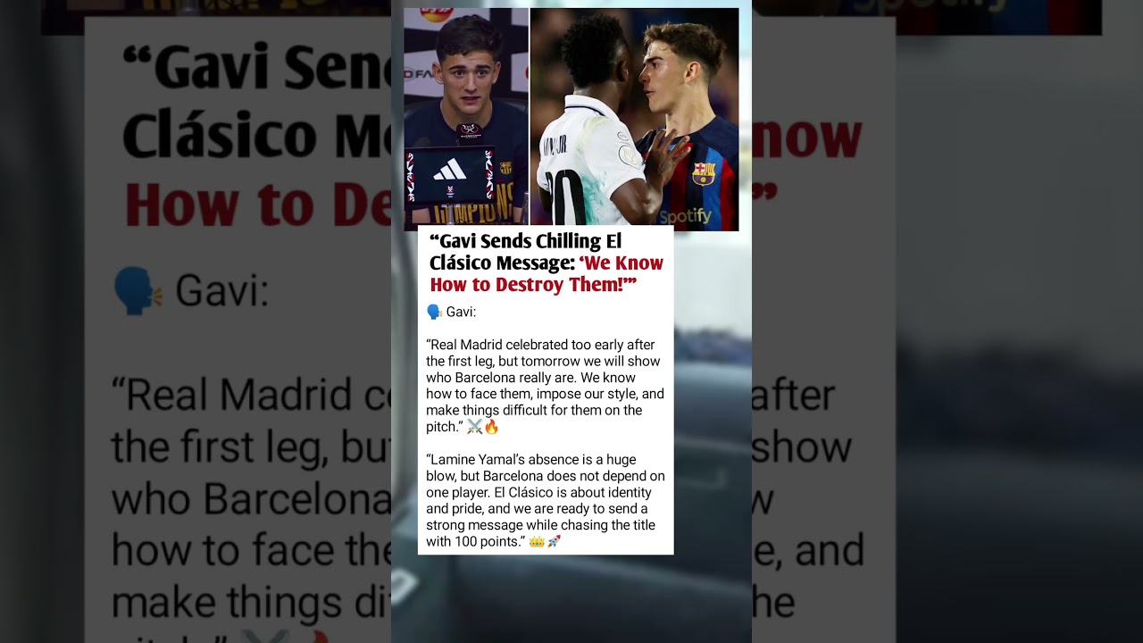 FC Barcelone : Gavi révèle les raisons de l'absence en Ligue des ...