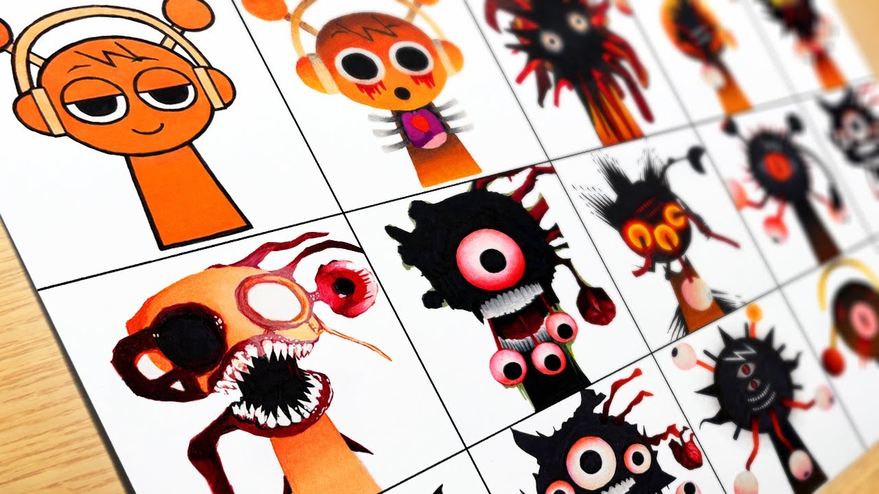 Drawing Incredibox Sprunki : Phase 1 to Phase 12 [Oren] New Updated Phase / Sprunki Mix