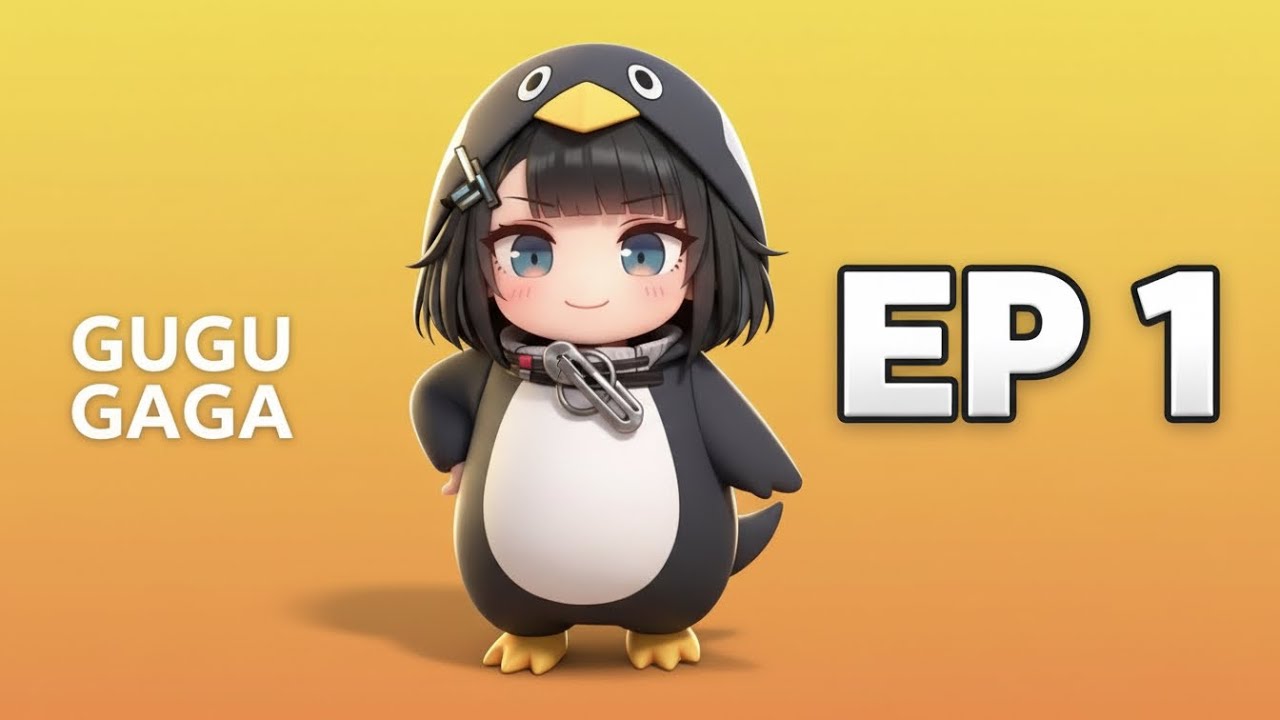 Gugu Gaga chibi penguen series episode 1 🤩#healing #anime 