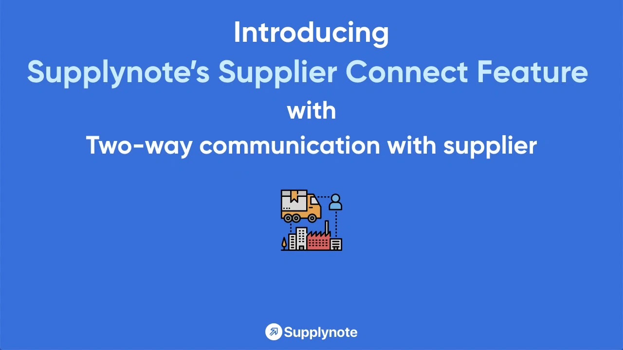 Supplynote - Supplier Connect