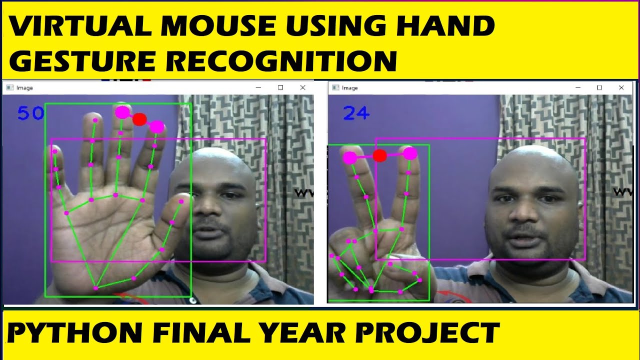 Virtual Mouse using Hand Gesture Recognition | Python Final Year Project