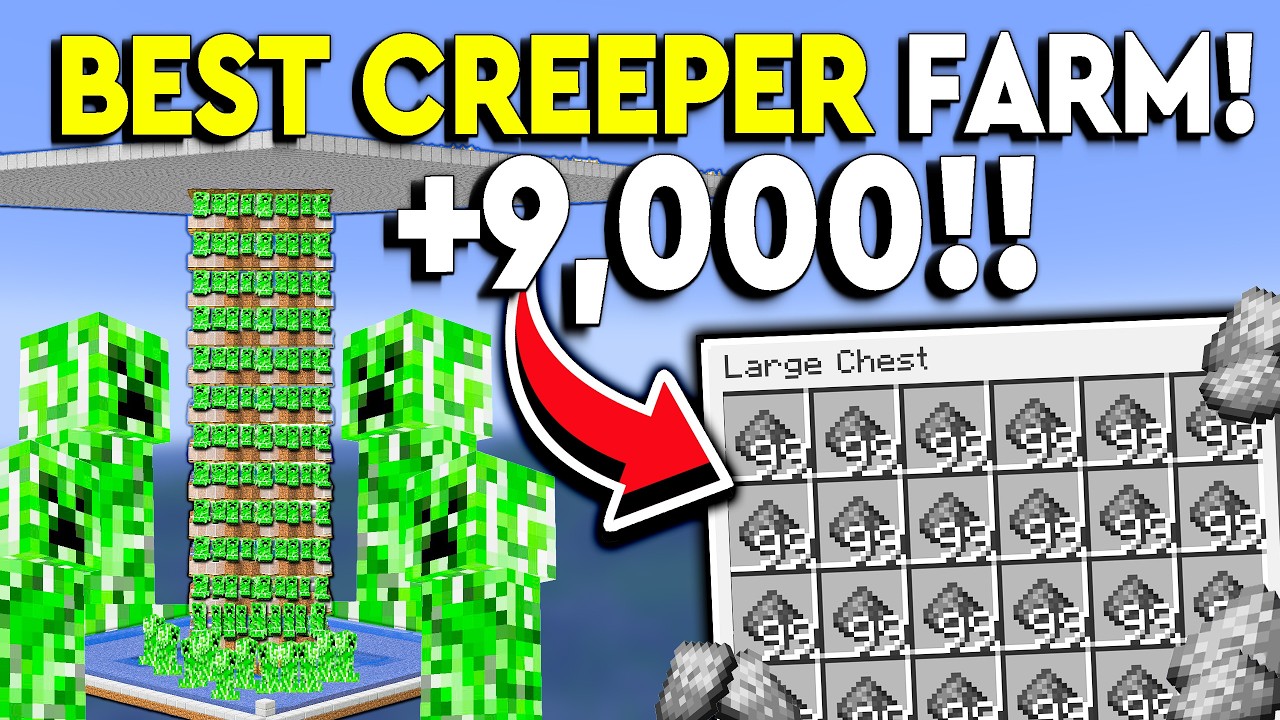 BEST INFINITE CREEPER FARM 1.21! Minecraft Tutorial In 1 Minute ...
