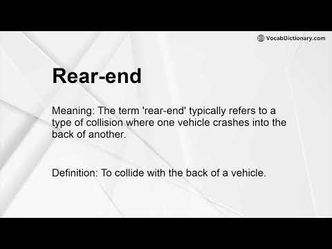 Rear-end Meaning