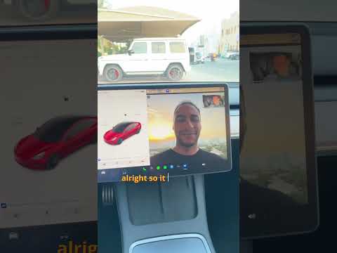Zoom meeting app in the Tesla works great! #tesla #tesladubai #model3 #zoom #zoommeeting