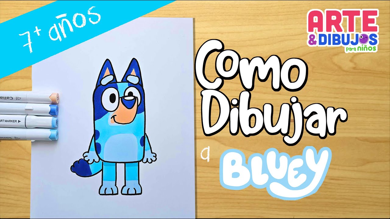 Como dibujar a BLUEY | Arte y Dibujos para Niños