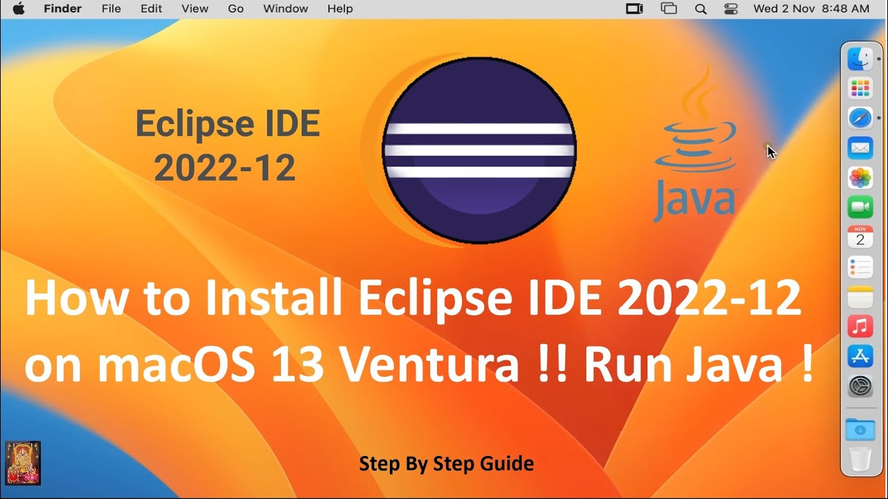 How to Install Eclipse IDE 2022-12  on macOS 13 Ventura !! Intel, M1, M2 Chip !! Run Java !! 