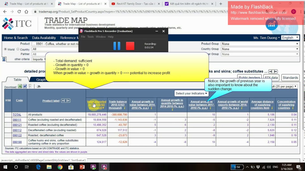 Video 1 How to select product for export by using Trademap P2