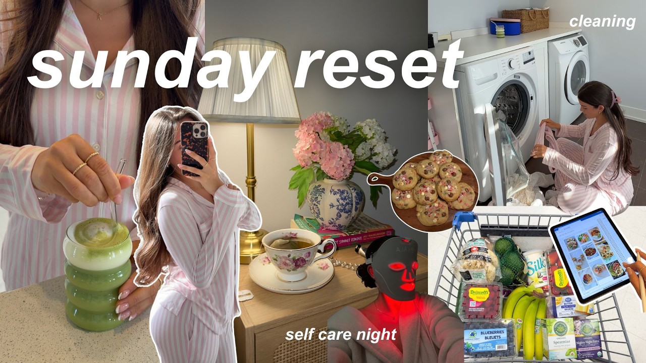 SUNDAY RESET ROUTINE: deep cleaning, self care & productive weekly prep