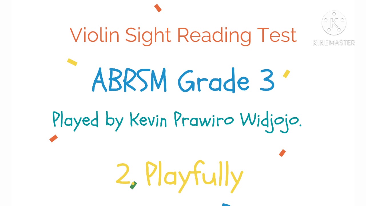 Violin Specimen Sight-Reading Tests. ABRSM Grade 3. No 2 Playfully #abrsm #sightreading #grade3