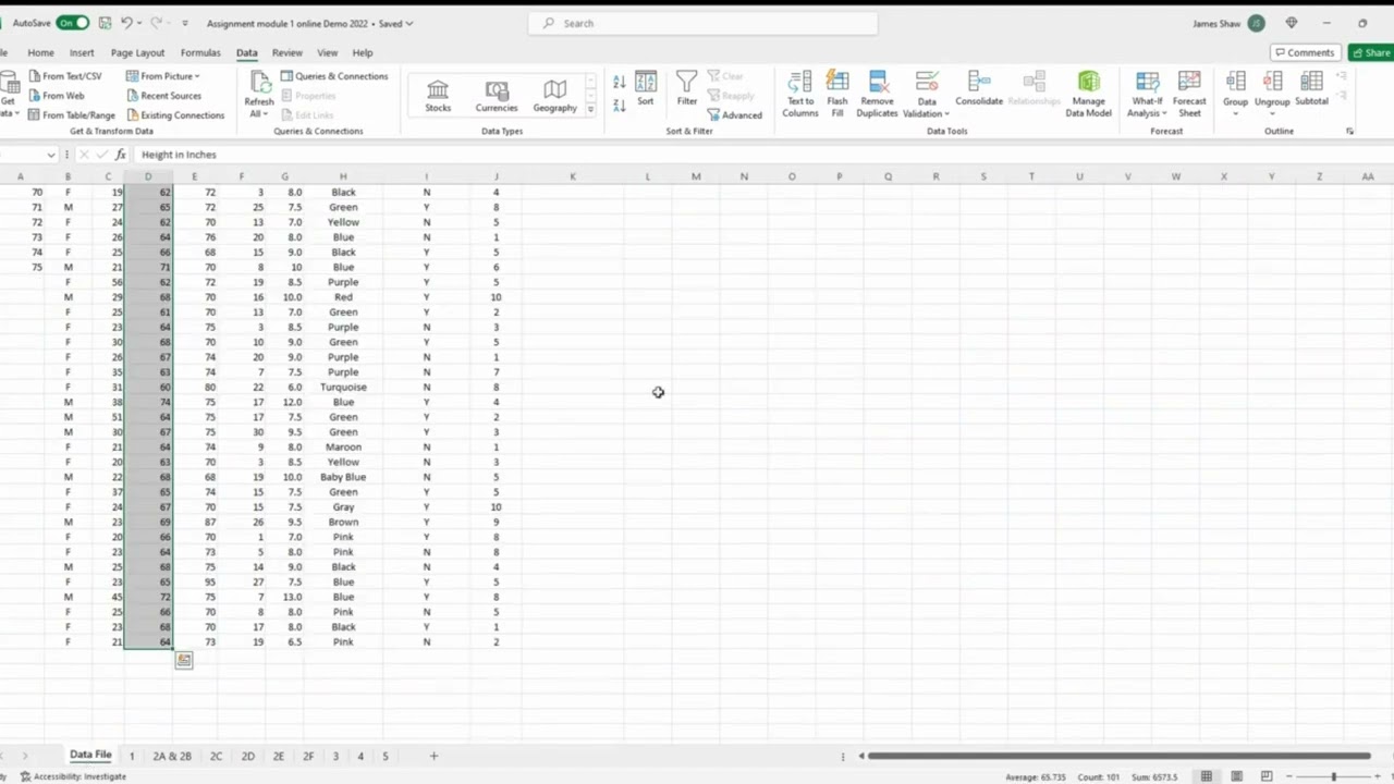 Assignment 1 for Statistics