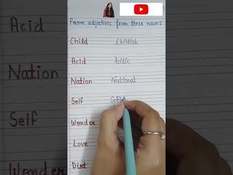 English Grammar practice|| form Adjectives #dailyenglish #englishlanguage #adjective #shorts
