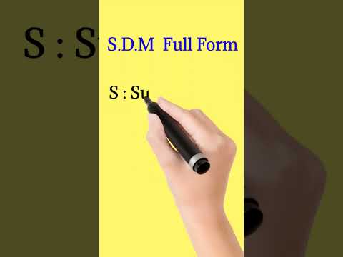 S.D.M Full form | fullform of SDM | #fullform