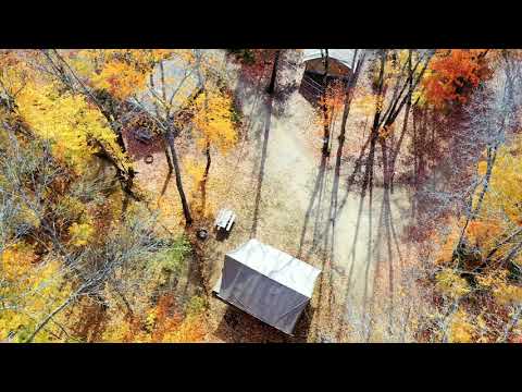 Beautiful Huttopia White Mountains New Hampshire - fall colors