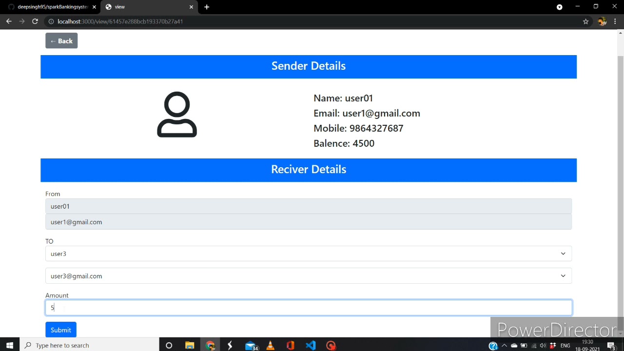 TSF Project | Basic Banking System | WebApp | #HTML #CSS #JS | #NodeJS | #MongoDB