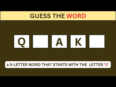 Guess the word: a 5 letter word that starts with the letter "Q", "Unbelievable! "
