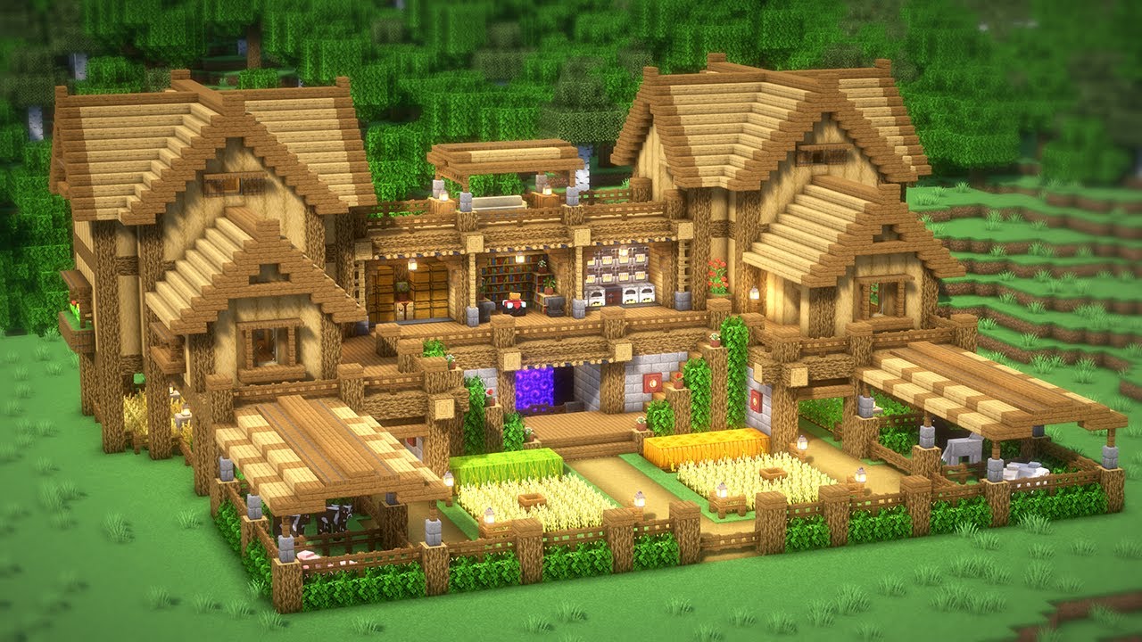 Minecraft: How To Build a Large Survival Base #56 (House Building Tutorial) | 마인크래프트 건축, 야생기지 ...