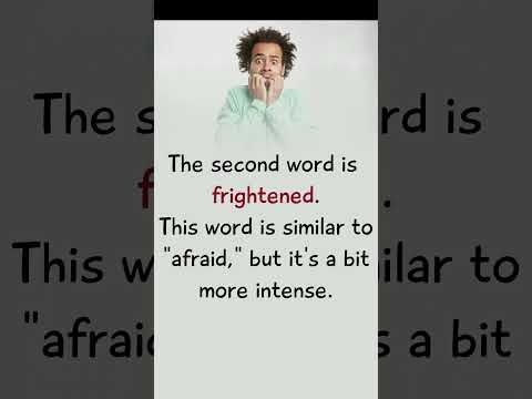Four Essential English Vocabulary Words for Expressing Fear,New Vocabulary Words Daily