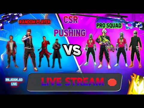 CSR PUSHING LIVE STREAM π REGION TOP 1|| PLAYING WITH RANDOM PLAYER || FREEFIRE π₯@RN_ADAM_AD LIVEπ