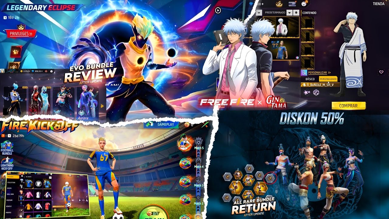 NEW EVO BUNDLE EVENT, GOLDEN SHADE RETURN, NEXT RING EVENT, FREE FIRE NEW EVENT, OB53 FF NEW EVENT