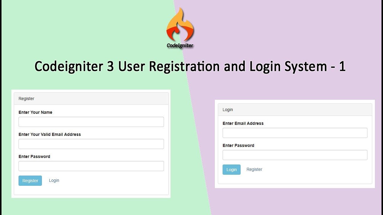 Codeigniter 3 User Registration and Login System - 1