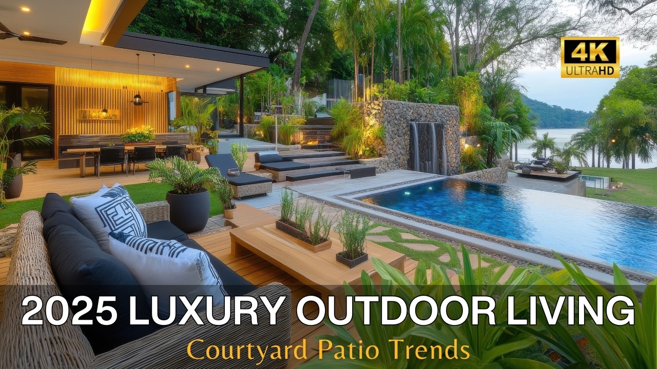 2025 Luxury Outdoor Living: Courtyard Patio Kitchen Ideas, Poolside Cabanas, and Sustainable Designs