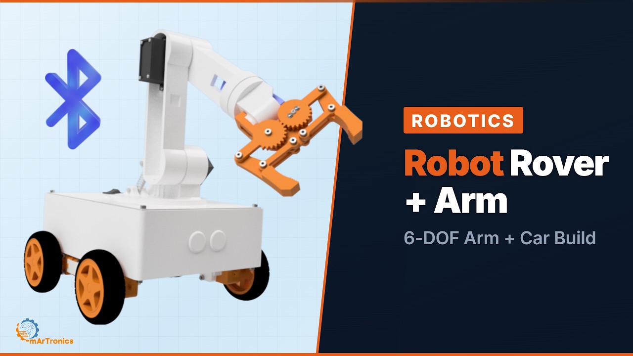 Mobile Robot with 6-DOF Arm - Arduino Bluetooth Car Build