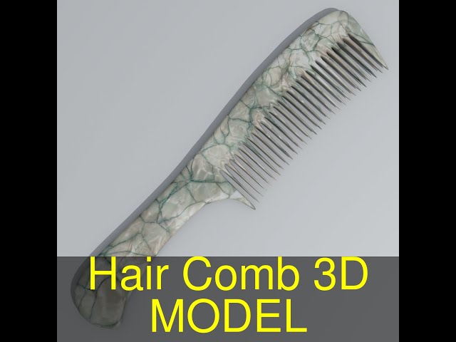 Hair Comb 3D Model - FlatPyramid