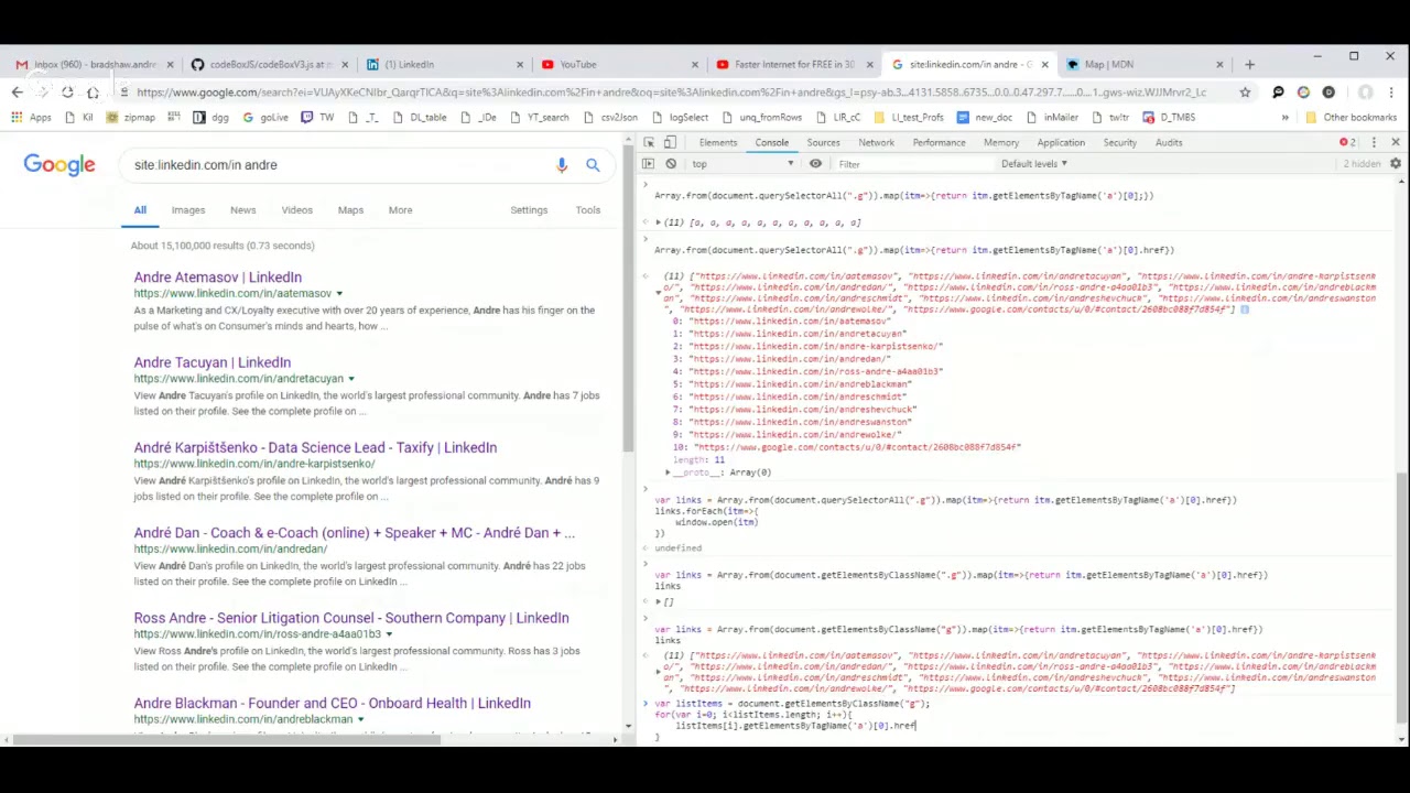 JavaScript DOM scraping - quick lesson