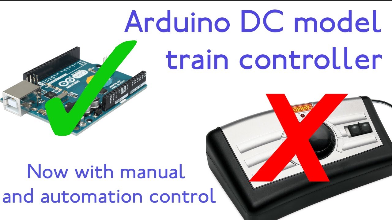Arduino DC model train controller, manual & automated
