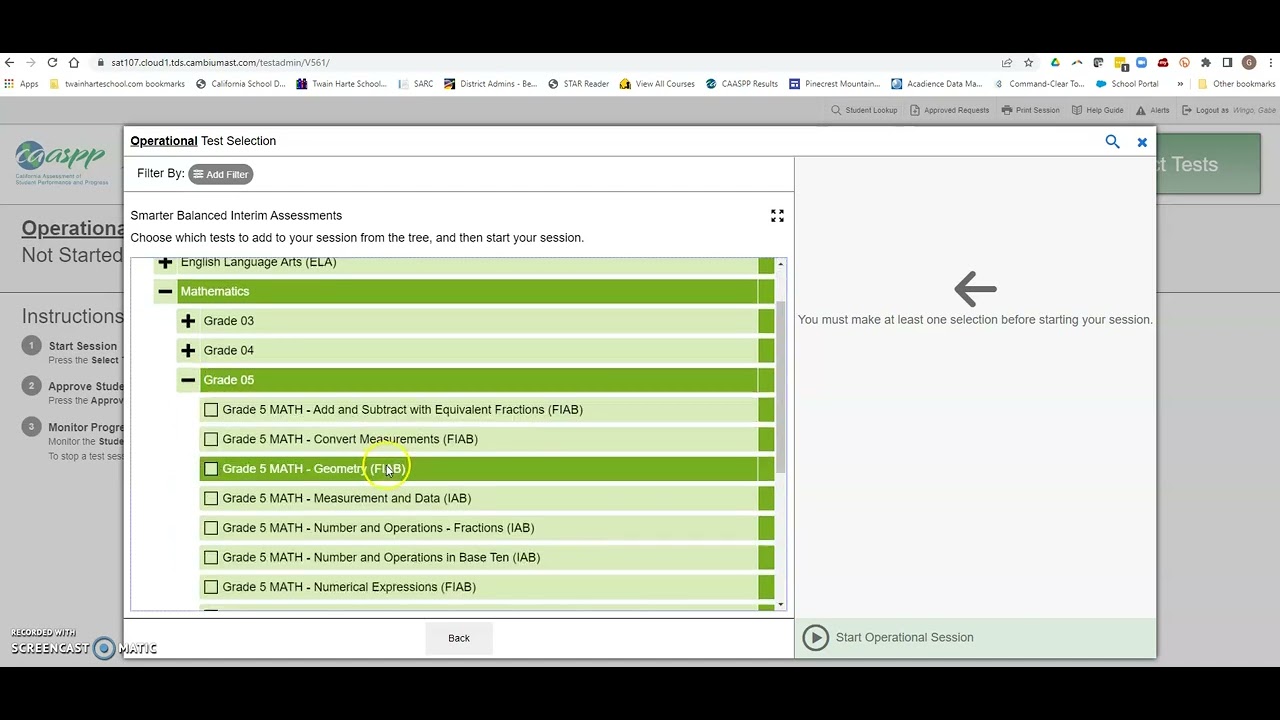 Accessing CAASPP Interim Assessments