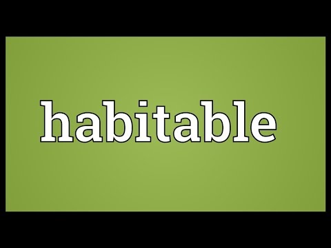 Habitable Meaning