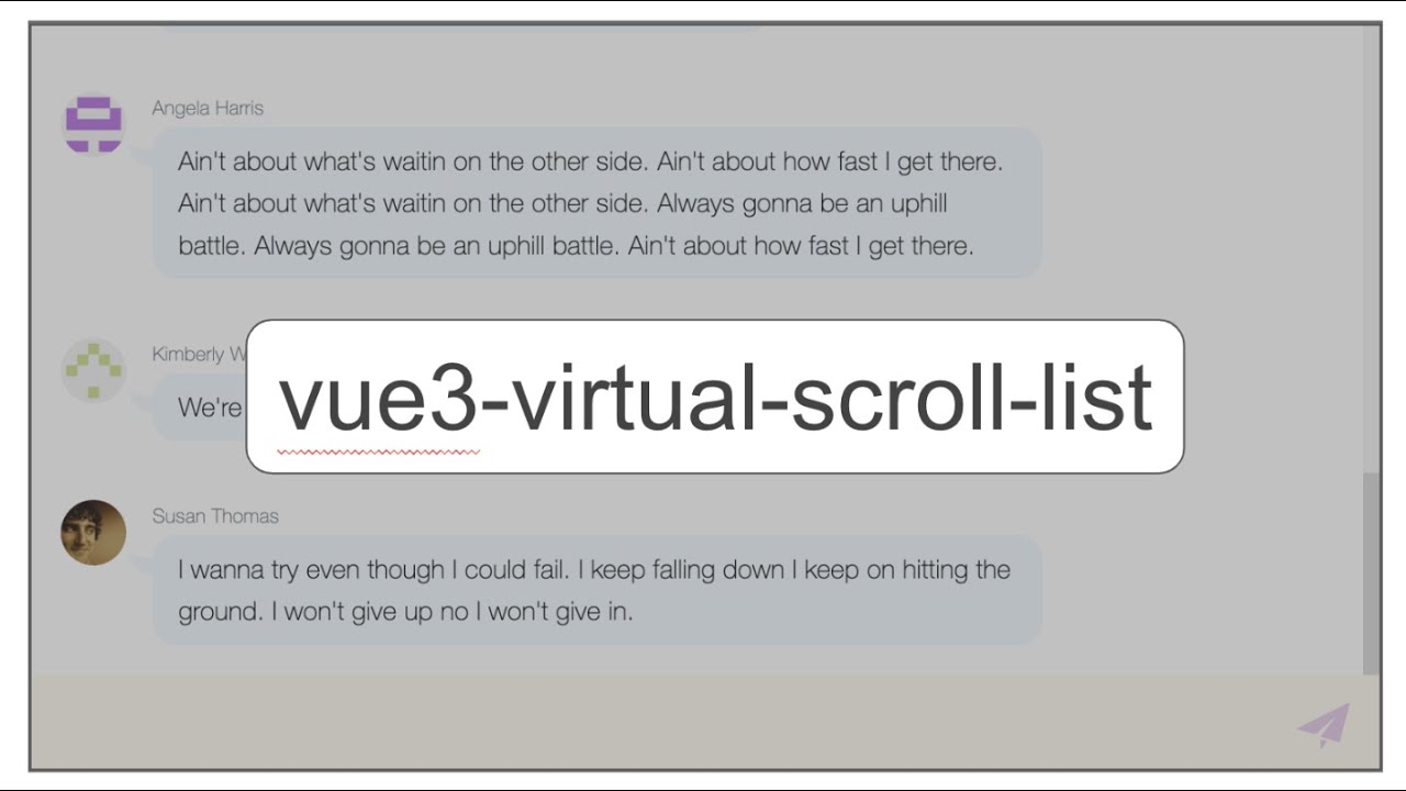 vue3 virtual scroll list disappear messages on scroll
