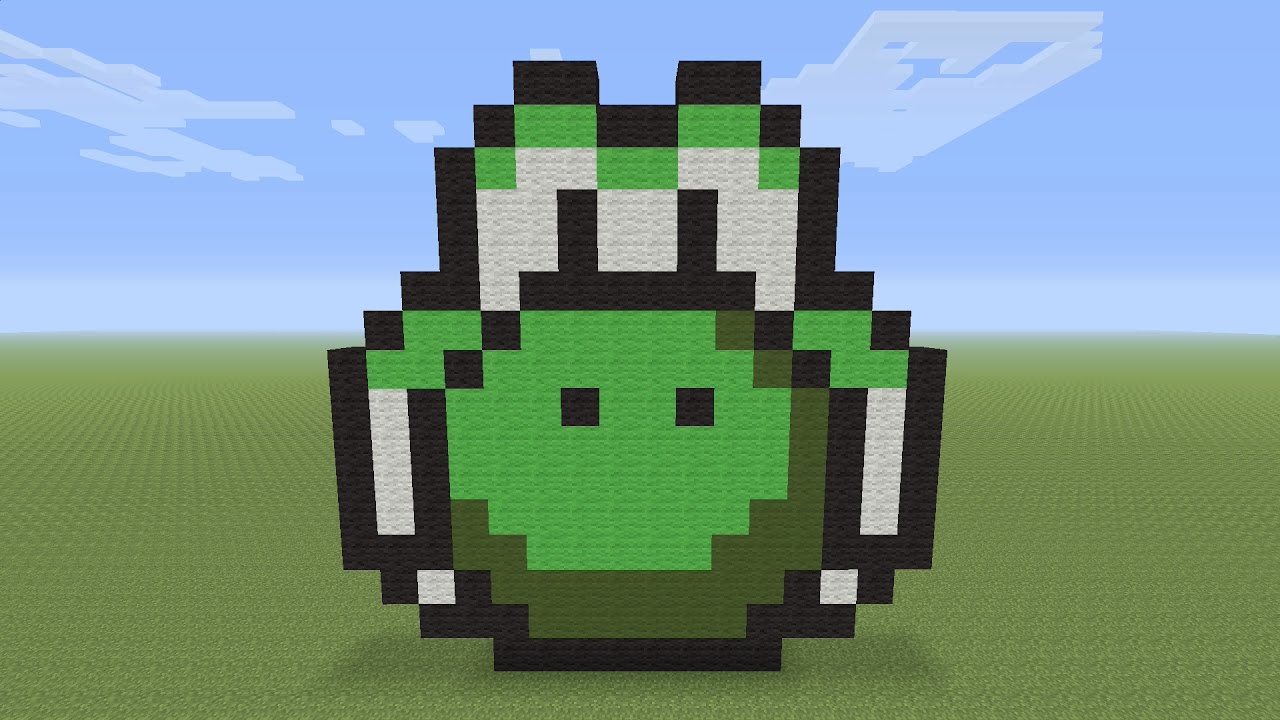 Minecraft Pixel Art -  Yoshi Head