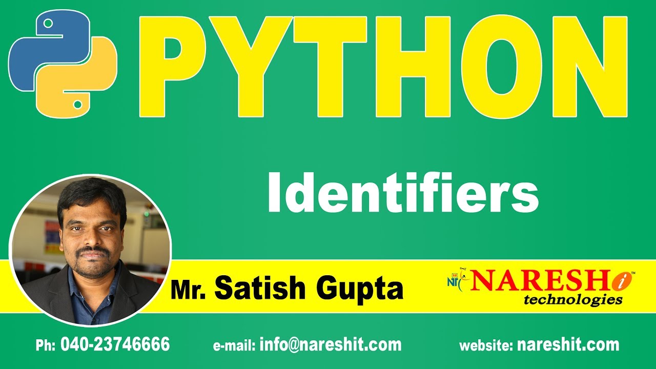 Python Identifiers | Python Tutorials for Beginners | Mr. Satish Gupta