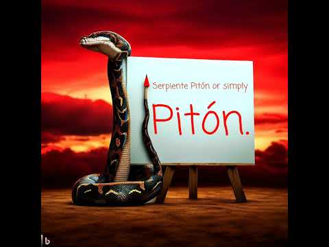 Python Snake In Spanish | Animals In Spanish #learnspanish #snake