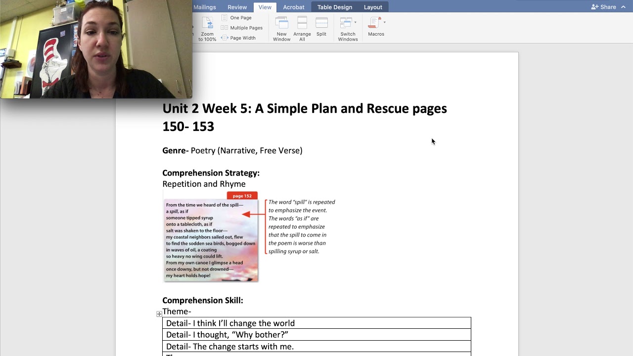 Unit 2 Week 5 Poems Grade 5